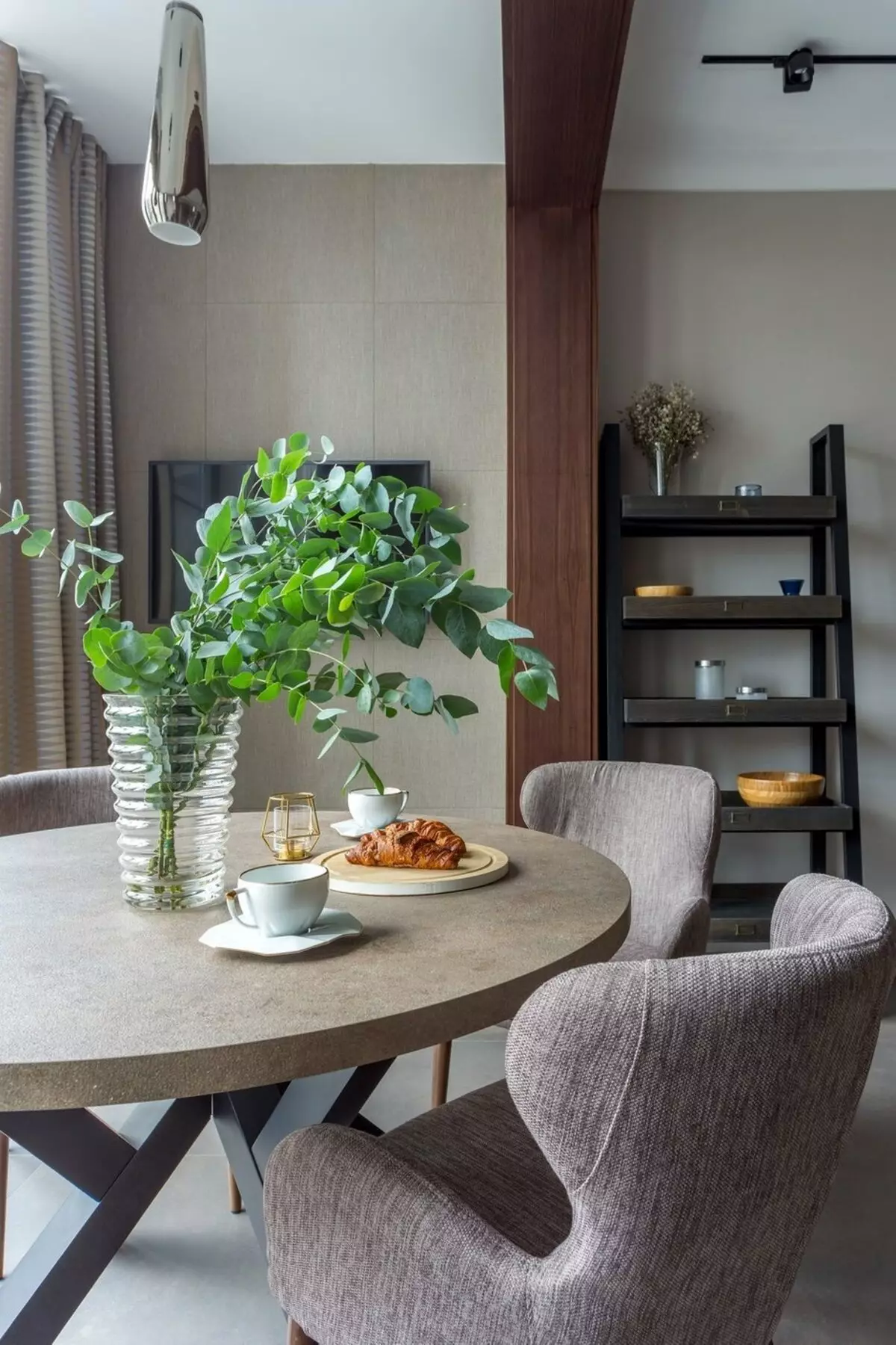 Foto: Ruang dapur dan ruang makan dengan gaya modern, apartemen, proyek minggu ini, Moskow, rumah monolitik, 4 atau lebih, lebih dari 90 meter, Elena Bodrov, Anton Lichtarovich - Foto