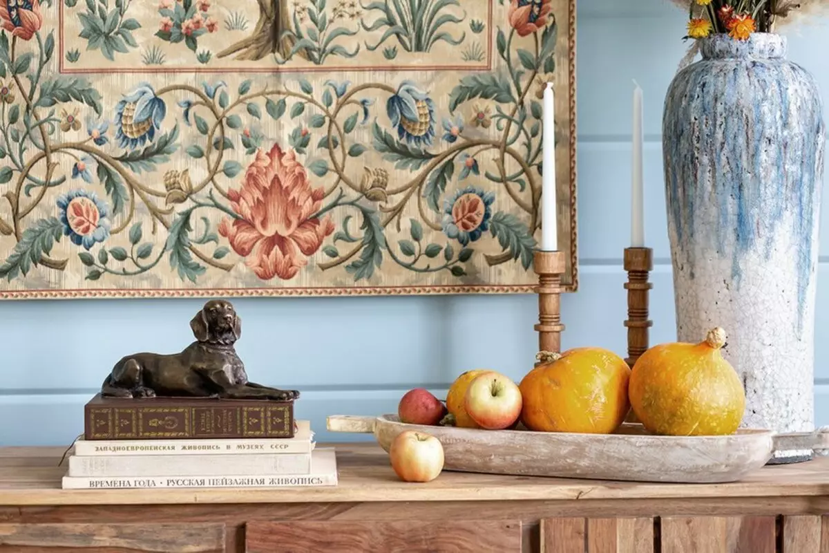 Foto: sala de estar em Provence e estilo country, clássico, eclético, casa, projeto da semana, verde, vintage, São Petersburgo, organizar uma casa de um bar, mais de 90 metros, Maria Nechaeva - foto