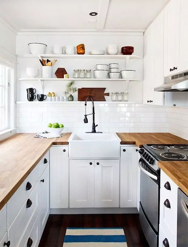 Foto: Dalam Gaya, Tips, Elena Bulagin, Cara Memilih Bahan Untuk Countertops, Meja Beton, Top Meja Stainless Steel, Ceramic Tile Countertop - Foto