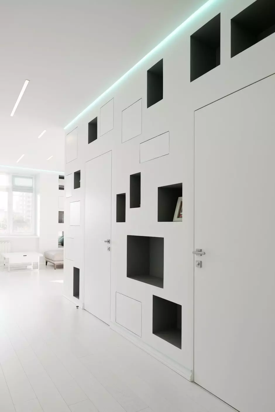 Argazkia: In Style, Modern, Apartment, White, Minimalism, Asteko proiektua, Mosku, Shamsudin kerimov - argazkia