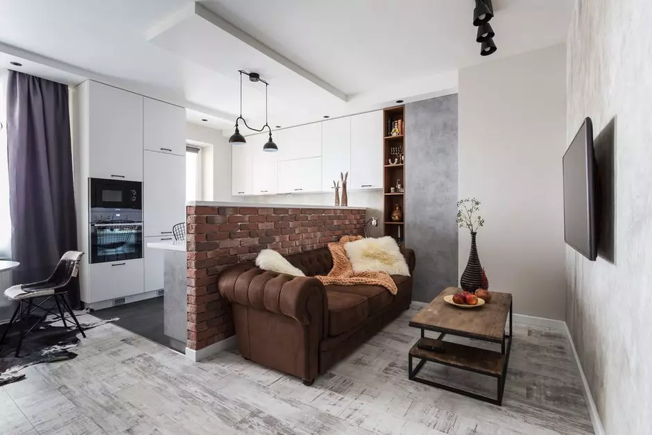 Foto: estil loft, modern, apartament, projecte de la setmana, St. Petersburg, casa monolítica, 3 habitacions, 60-90 metres, DARIA AVDEENKO - Foto