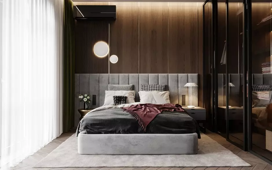 Foto: Schlafzimmer im Stil von Modern, Wohnung, Projekt der Woche, Moskau, Monolithic House, 2 Zimmer, 40-60 Meter, Ruslan Prosvirin - Foto