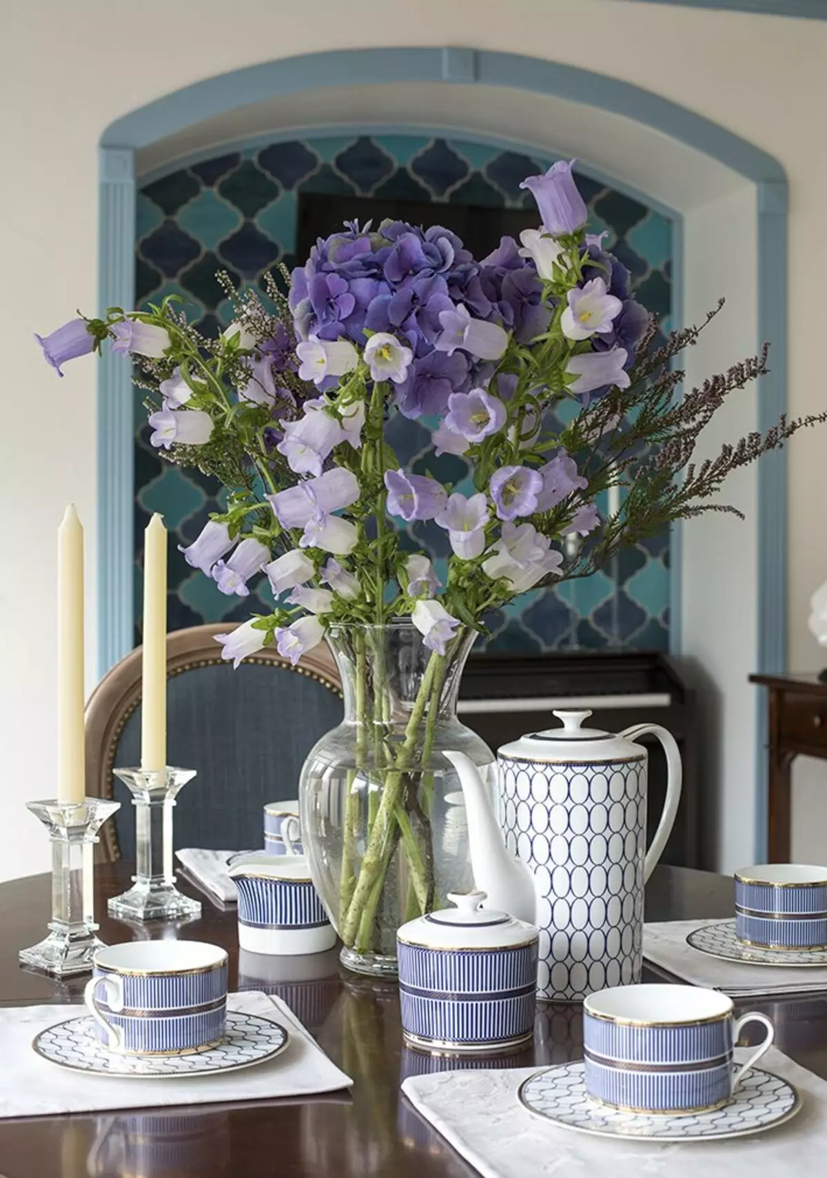 Foto: Příslušenství ve stylu Provence a země, obývací pokoj, bílý, projekt týdne, modrá, Ekaterina Kozlova - foto