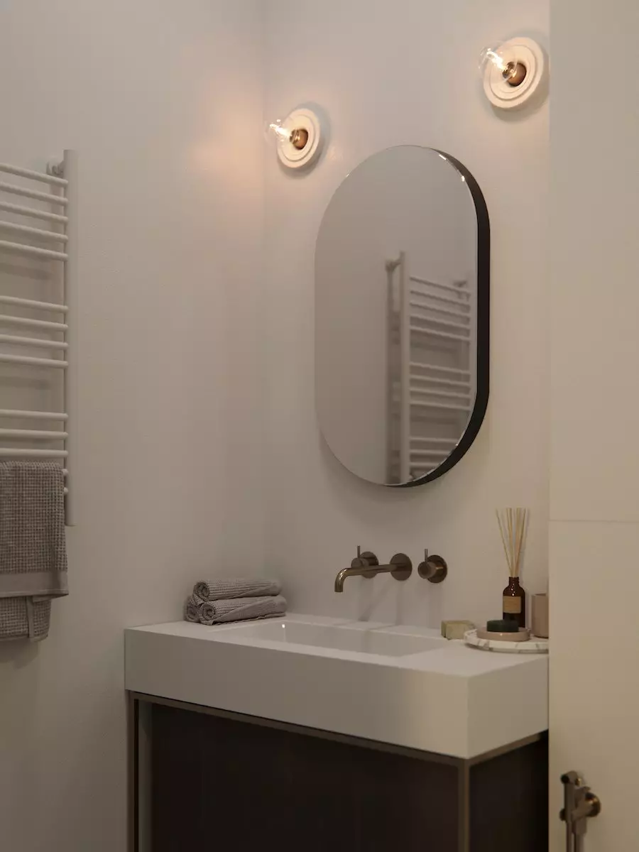 Foto: Baño en estilo escandinavo, moderno, apartamento, proxecto da semana, Minsk, Evgenia Lykasova, 2 habitacións, 60-90 metros, J.Lykasova Studio - Foto