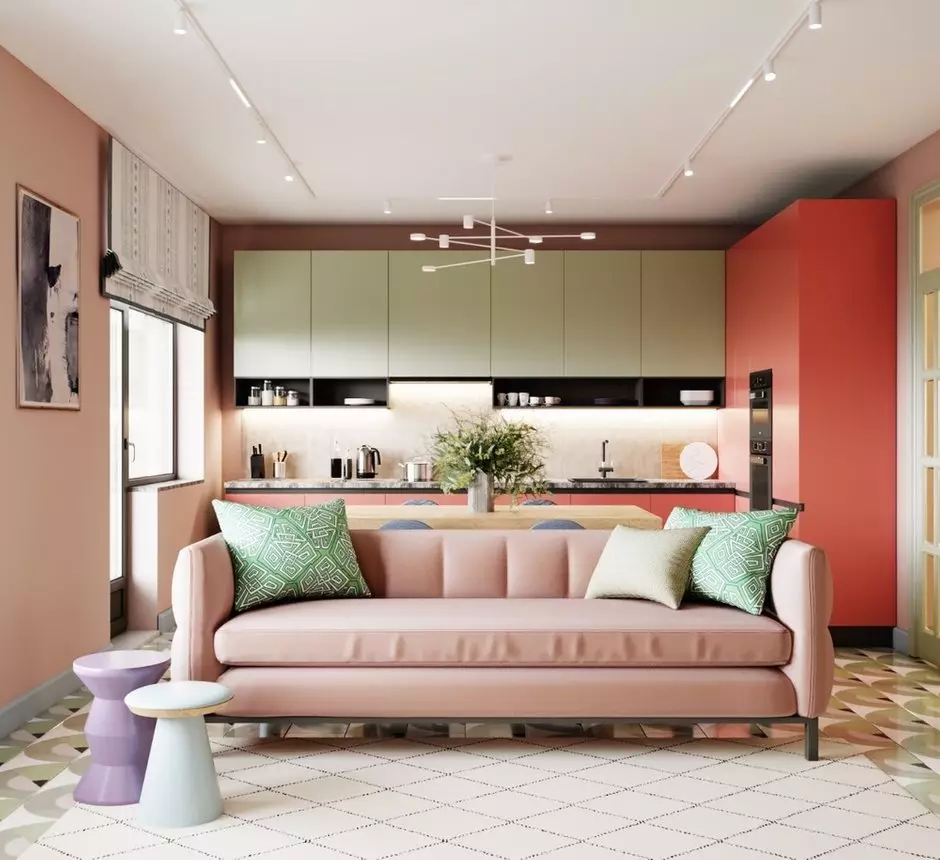 Photo: Living room in modern style, project week, premium - Photo