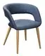 Chair Walter Scandie Blue Art Natur sa Metal Legs.