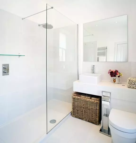 Foto: moderno, bagno in stile scandinavo, accessori, mobili e luce, suggerimenti, bianco, minimalismo, eco - foto