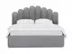 Queen Sharlotta 160x200 Letto grigio con meccanismo di sollevamento