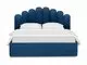 Queen Sharlotta 160x200 Letto blu scuro con meccanismo di sollevamento