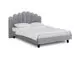 Queen Sharlotta L Grey Bed 160x200