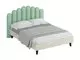 Queen Sharlotta Letto con testiera verde chiaro Colore 160x200