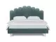 Letto Queen Sharlotta L 160x200 grigio-blu