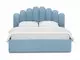 Queen Sharlotta 160x200 letto colore blu con meccanismo di sollevamento