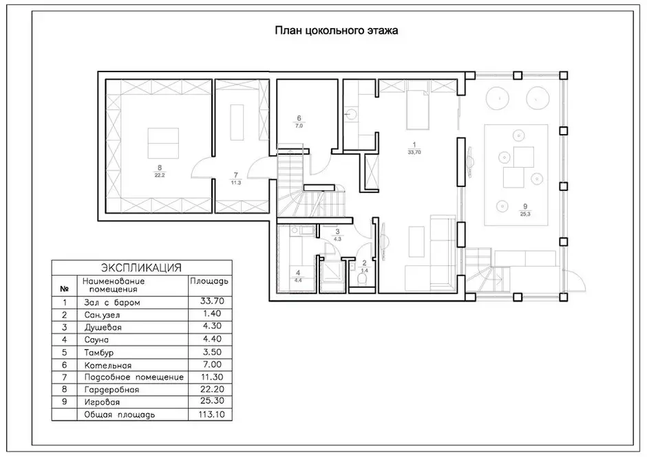 Saripika: Ny drafitra amin'ny fomba, klasik, Trano, ny Tetikasa, ny Herinandro, Faritra Moskoa, 4 taona ary mihoatra ny 90 metatra, Irina Tarakina, Natalia Tarasevich - sary