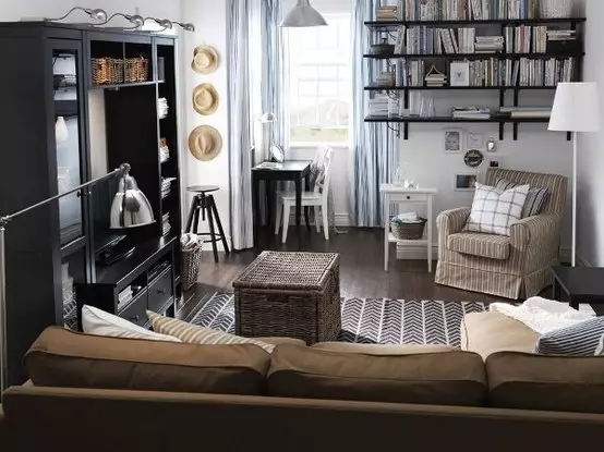 Photo: Scandinavian style living room, interior decor, furniture and light, tips - Photo