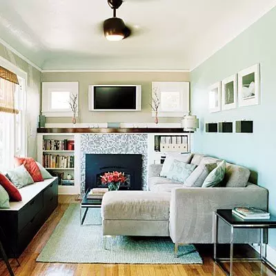 Photo: Modern living room, interior decor, furniture and light, tips - Photo