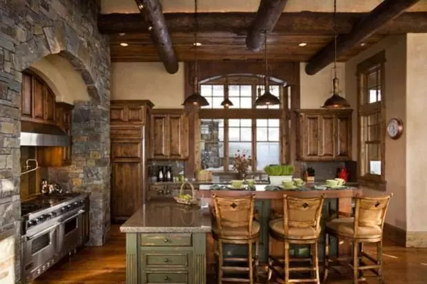 Photo: Cuisine et salle à manger dans le style de Provence et pays, Décoration d'intérieur, Appartement, Maison, Décor - Photo