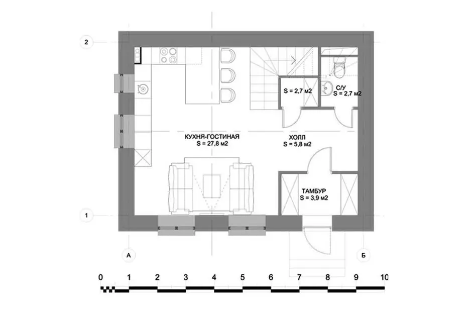 Plan namještaja, 1. kat