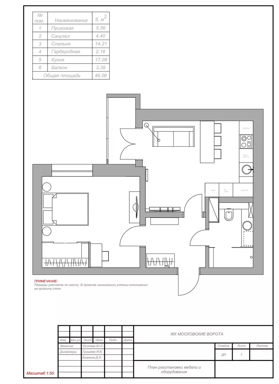 Argazkia: Plangintza Estiloa, Modernoa, Apartamentua, Asteko proiektua, San Petersburgo, Block House, 1 Gela, 40-60 metro, Yana Grosheva - argazkia