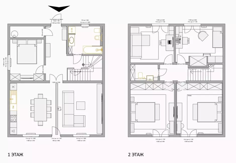 Larawan: Pagpaplano sa estilo, bahay, proyekto ng linggo, bahay at cottage, 4 o higit pa, higit sa 90 metro, rehiyon ng Vladimir, Svetlana Kapustina - larawan