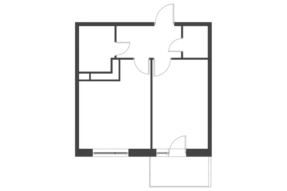 Wêne: Plansaziya şêwazê, apartmanek piçûk, apartmanê piçûk, apartman, studio, projeya hefteyê, heta 40 metre - wêne