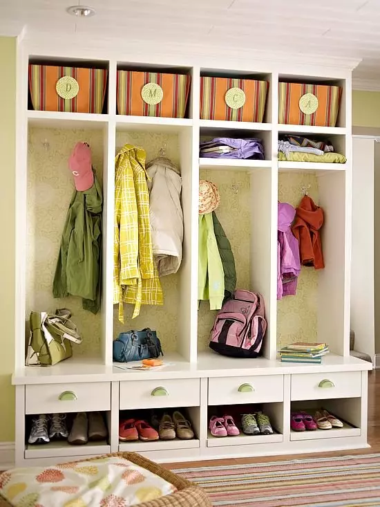 Larawan: wardrobe sa estilo ng Scandinavian, entrance hall, moderno, interior palamuti, maliit na apartment, apartment, tip - larawan