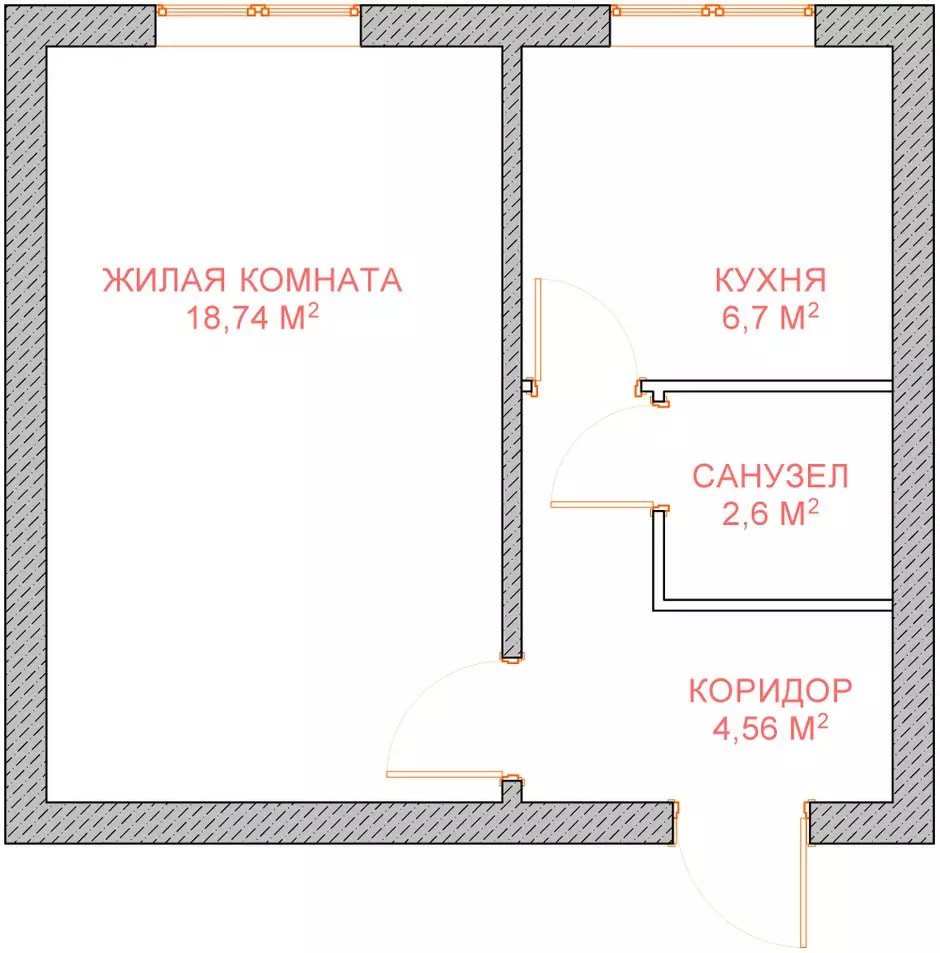 Foto: Otro con estilo, apartamento, planificación, casas y apartamentos, reurbanización, II-49, casa de paneles, 1 habitación, hasta 40 metros - Foto