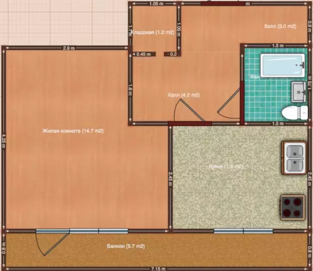 Fotó: Egyéb stílusban, lakás, tervezés, házak és apartmanok, felújítás, blokk ház, II-68, 1 szoba, akár 40 méter - Fénykép