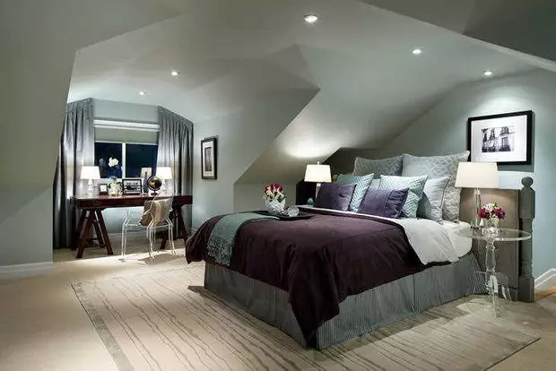 Photo: Bedroom in modern style, France, interior of rooms - Photo