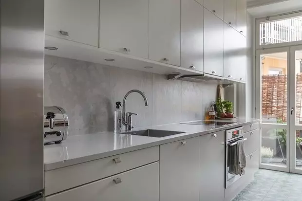 Foto: Keuken en itenkeamer yn moderne, Skandinavyske, eklektyske, ynterieur dekor, appartemint, Sweden, Stockholm, 4 en mear, mear, mear dan 90 meter - Foto