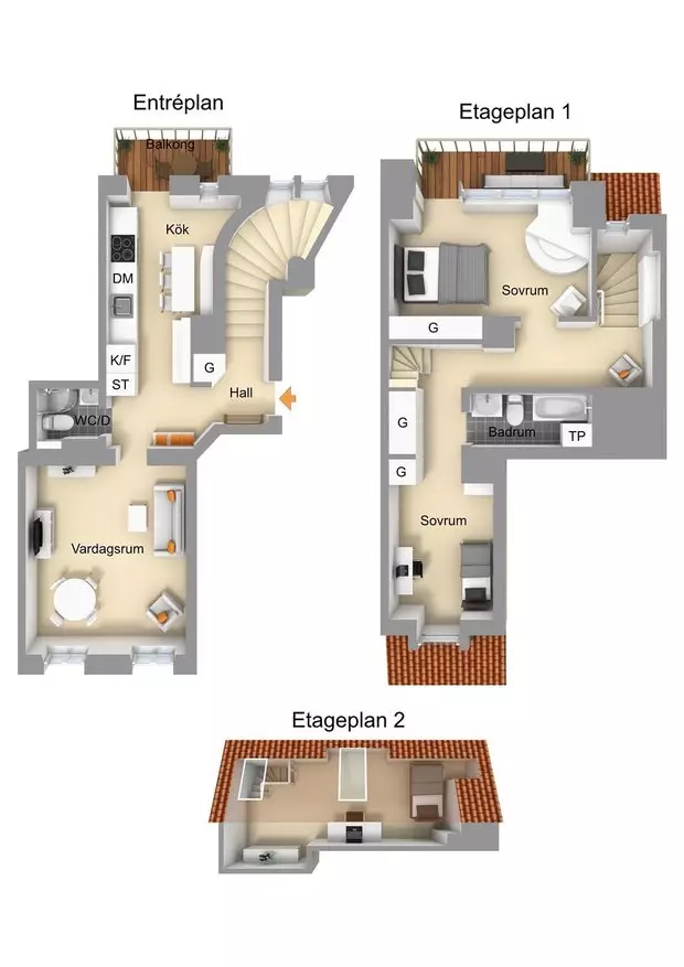 Foto: Perencanaan dengan gaya, Skandinavia, eklektik, dekorasi interior, apartemen, Swedia, Stockholm, 4 dan lebih, lebih dari 90 meter - Foto