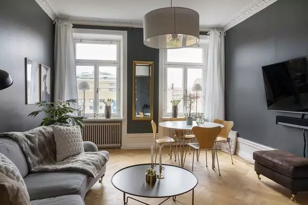 Foto: Ruang Tamu di Modern, Skandinavia, Elektik, Dekorasi Interior, Apartemen, Swedia, Stockholm, 4 dan lebih, lebih dari 90 meter - Foto