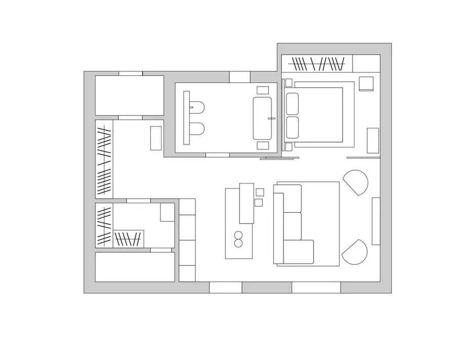 Fotoğraf: Tarzında Planlama, Modern, Daire, Minimalizm, Haftanın Projesi, Mikhail Ivantsov - Fotoğraf