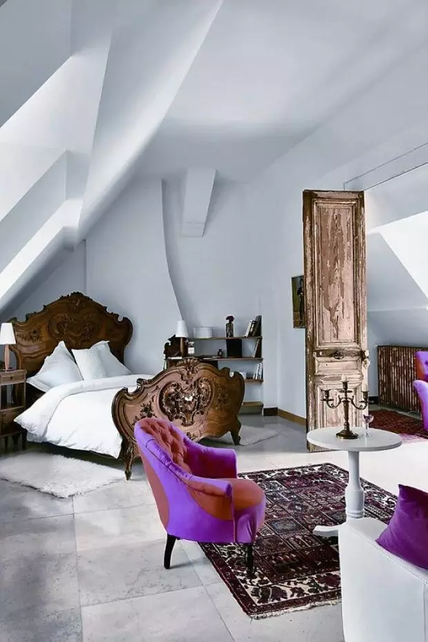 Foto: Provence lan Country Gaya kamar, modern, dekorasi interior, desain interior, warna ing interior - foto