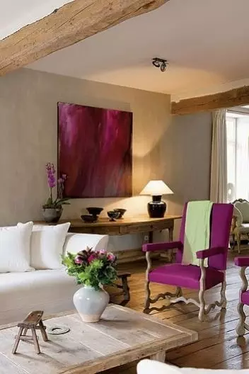 Foto: Woonkamer in de Provence en landelijke stijl, modern, interieur, interieur, kleur in het interieur - foto