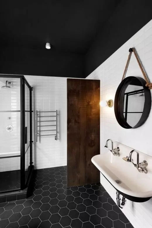 Photo: Bathroom in Loft style, interior decor, interior design, color in the interior - Photo