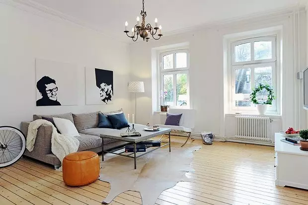 Photo: séjour en style scandinave, moderne, style de vie, astuces - photo