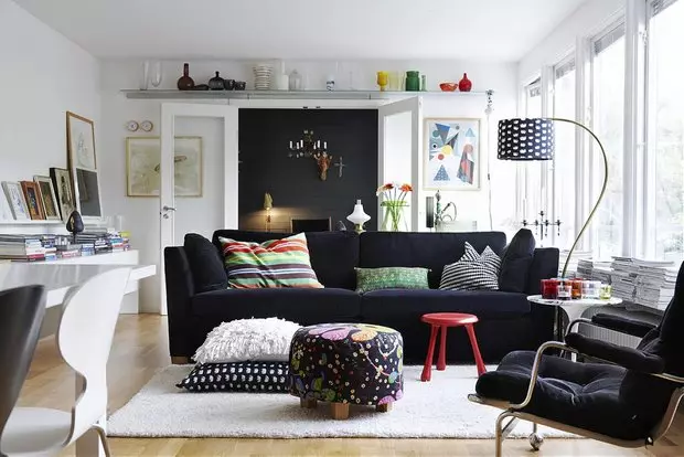 Photo: séjour en style scandinave, moderne, style de vie, astuces - photo