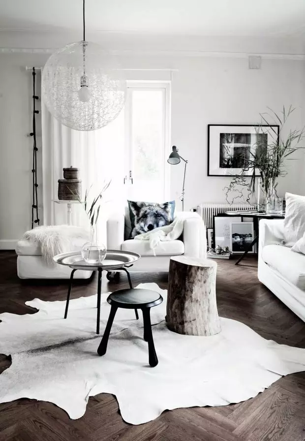 Photo: séjour en style scandinave, décor intérieur, style de vie, conseils - photo