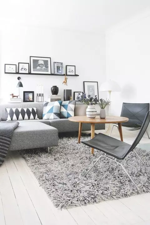 Photo: séjour en style scandinave, décor intérieur, style de vie, conseils - photo