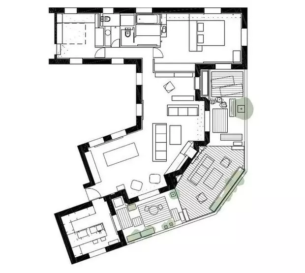 Foto: Planering i stil, modern, eklektisk, lägenhet, hus och lägenheter, minimalism - Foto