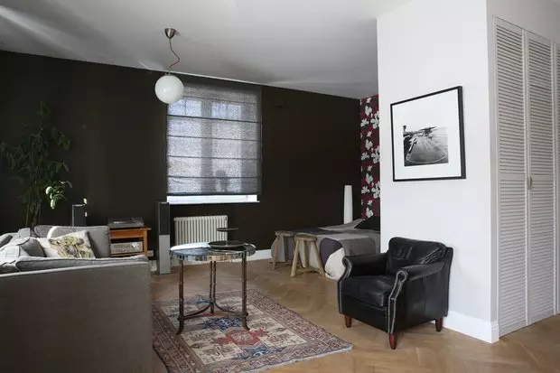 Foto: Woonkamer in moderne stijl, klein appartement, appartement, huizen en appartementen, IKEA - Foto