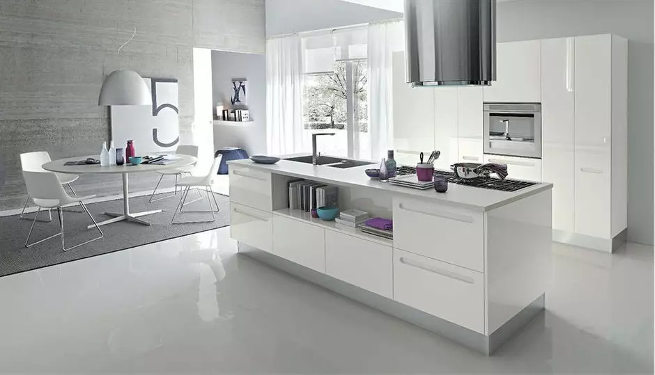 Photo: Kitchen da dakin cin abinci a cikin salon loft style, dakin ciki - hoto