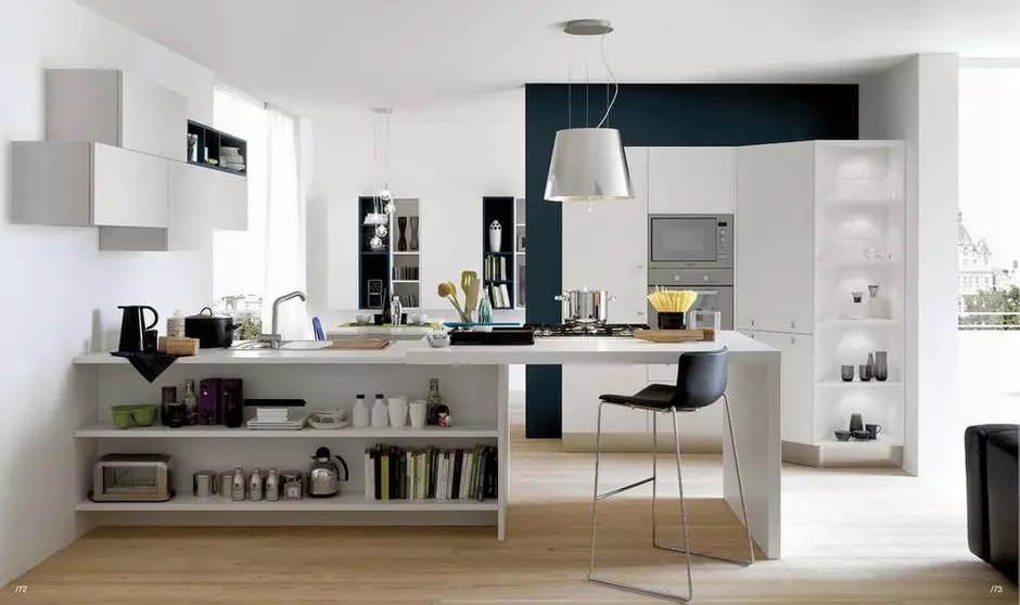 Hoto: Kitchen da dakin cin abinci a cikin salon Scandinavian, na zamani - hoto